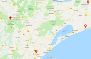 Location of Mandasaru Gorge - Mandasaru Valley Nature Camp
